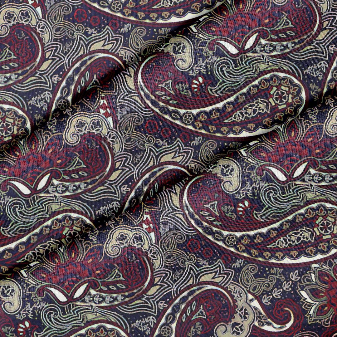 Paisley Design Theme Fabric, Premium Quality Fabric - for Quilting, DIY ...