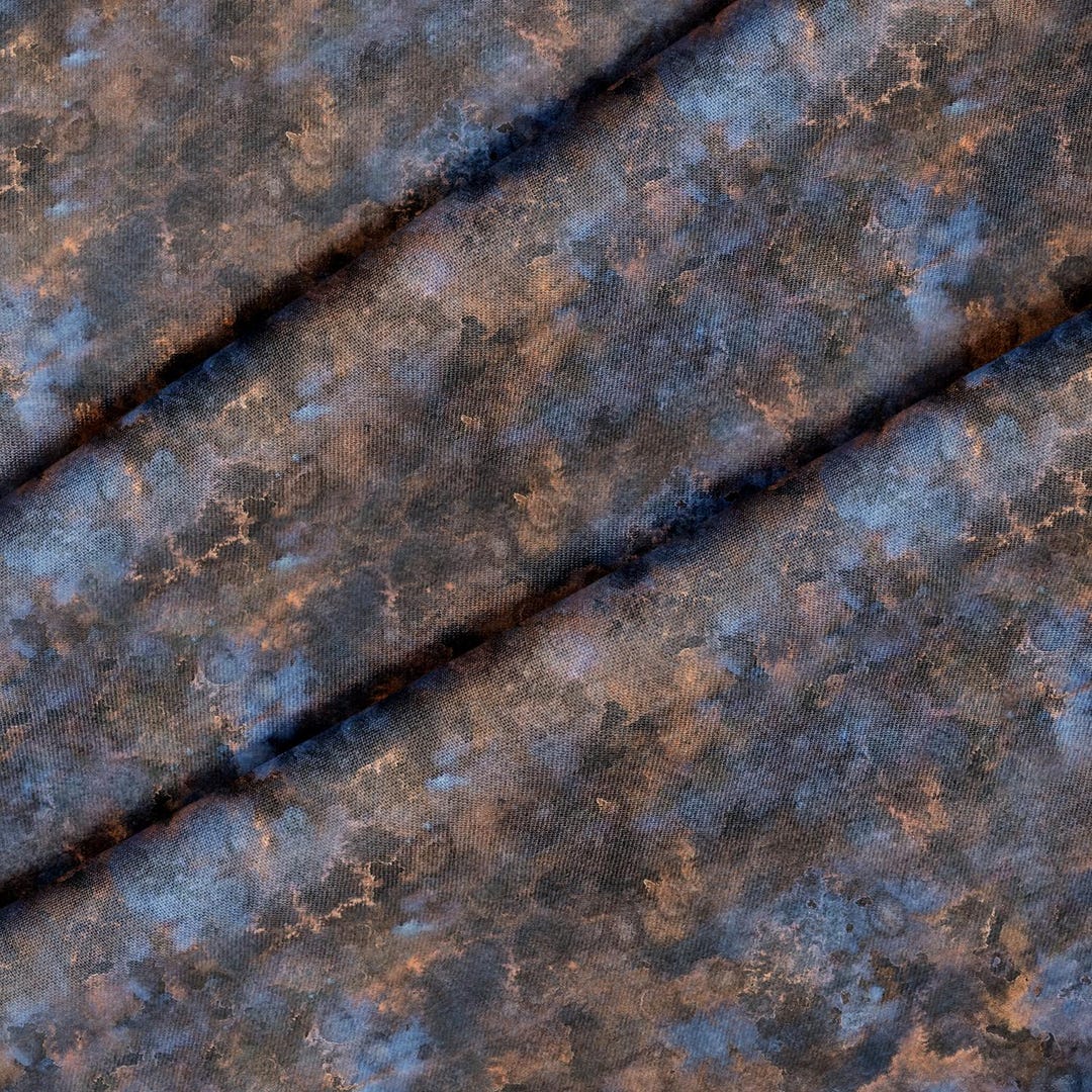 Oxidized Copper Design Theme Fabric, Premium Quality Fabric - for Quilting, DIY, Crafting ...