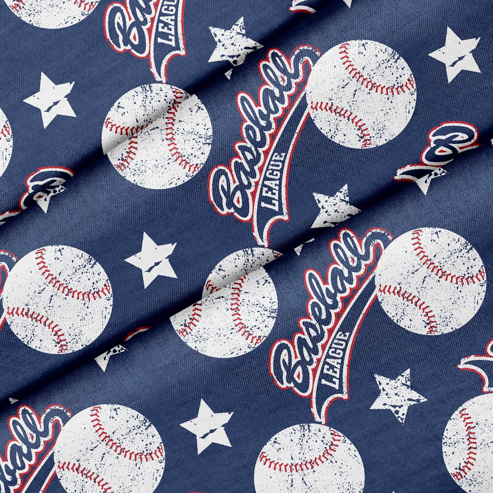 Baseball League Theme Fabric, Premium Quality Fabric - for Quilting ...