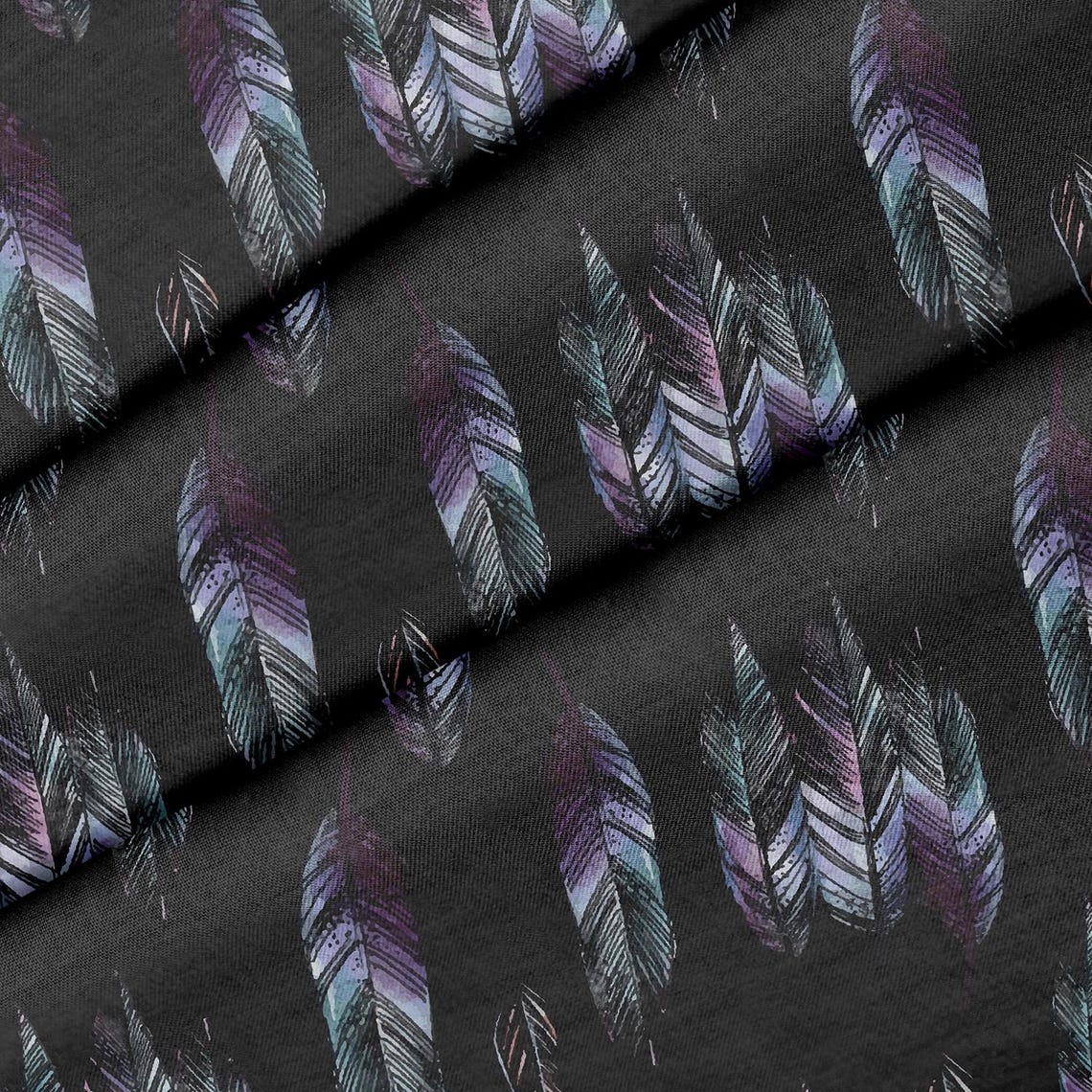 Feathers Design Theme Fabric, Premium Quality Fabric - for Quilting ...