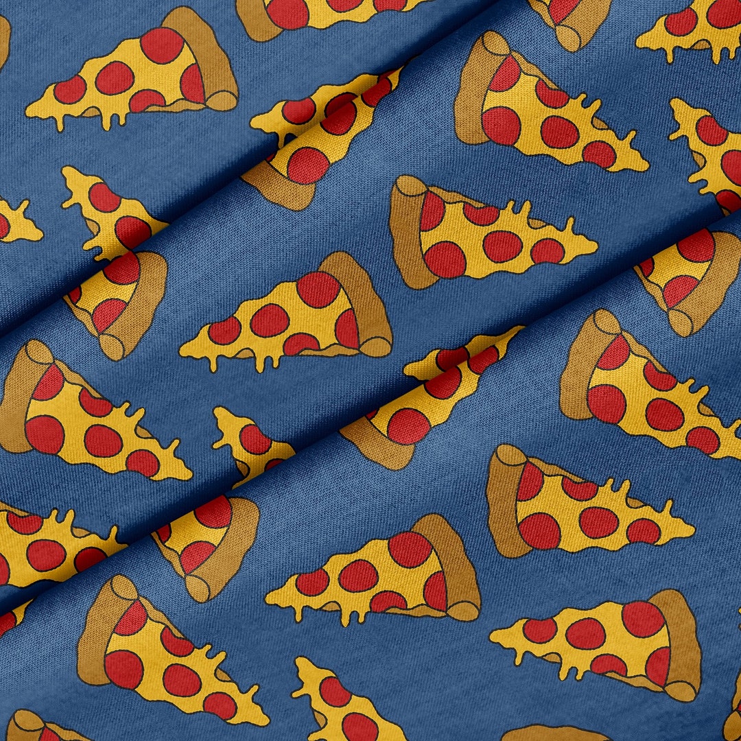 Pizza Slices Theme Fabric, Premium Quality Fabric - for Quilting, DIY ...