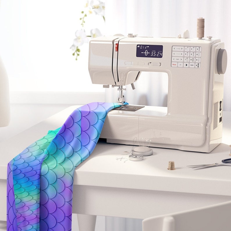 Mermaid Scale Fabric Pattern, Premium Quality Fabric for Quilting, DIY ...