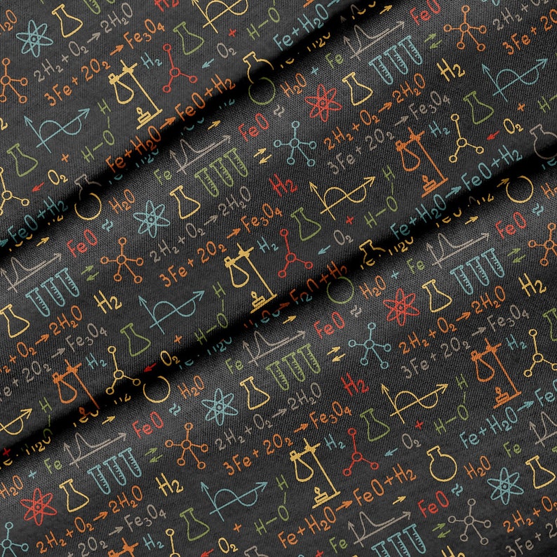 Chemistry Formulas Theme Fabric, Premium Quality Fabric - for Quilting ...