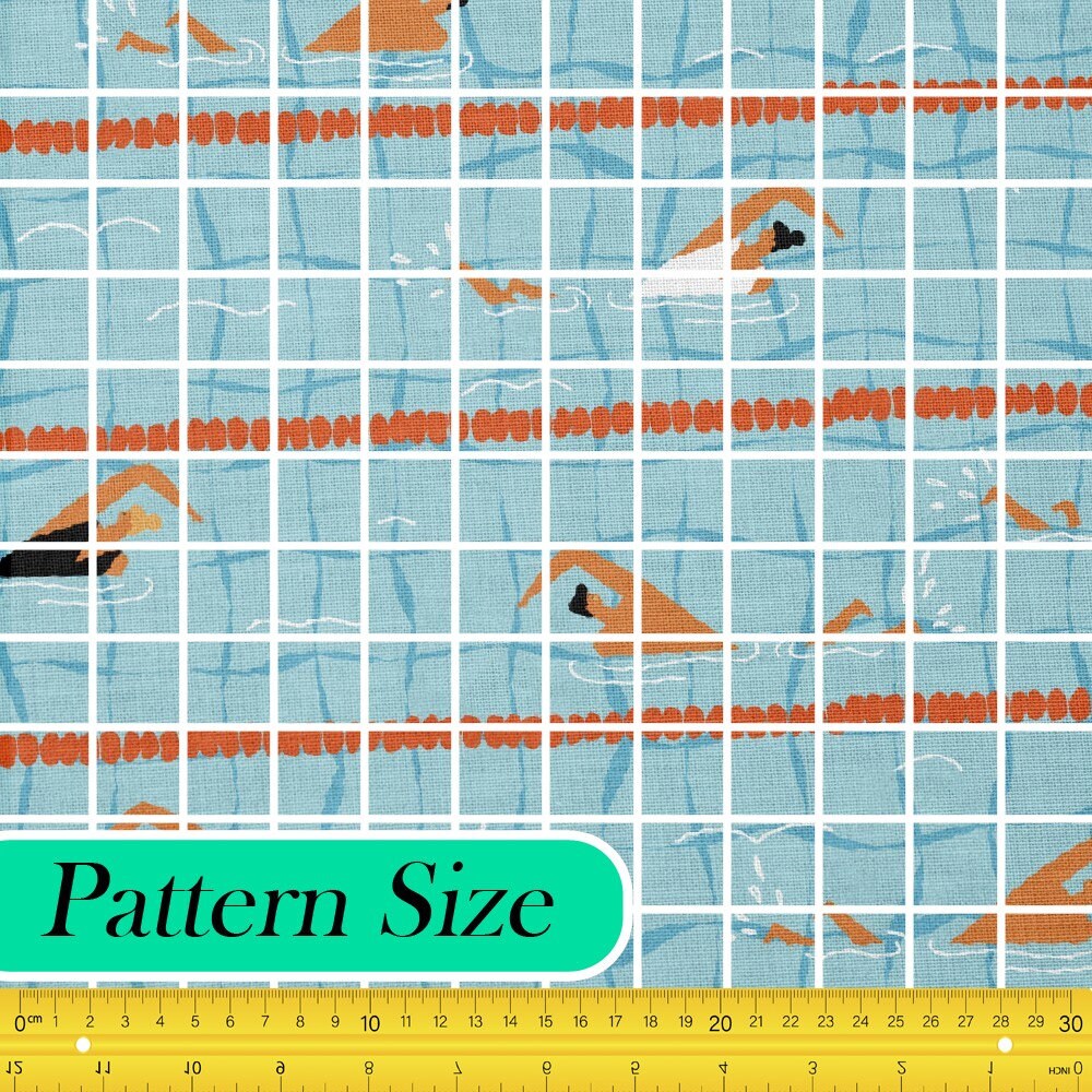 Swimmers Theme Fabric, Premium Quality Fabric - for Quilting, DIY ...