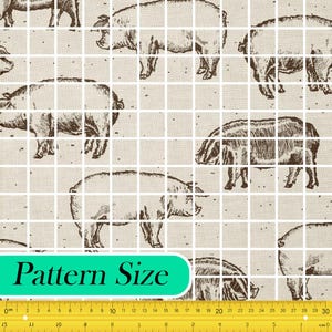 Pig Farm Hog Theme Fabric, Premium Quality Fabric - for Quilting, DIY ...