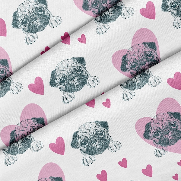 Pug Fabric - Etsy