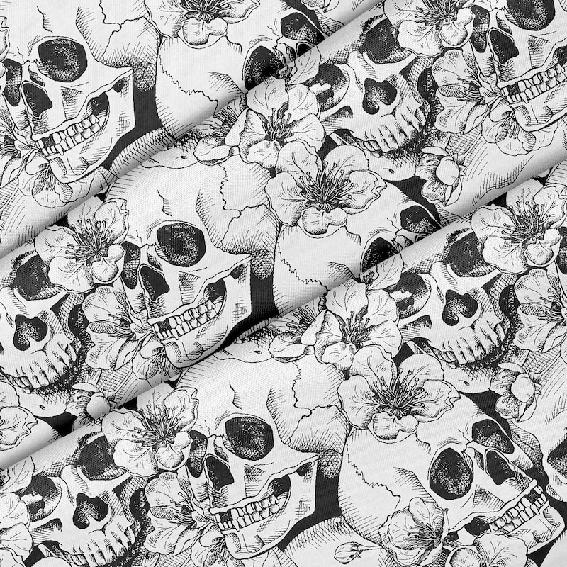 Skull Knit Fabric - Etsy