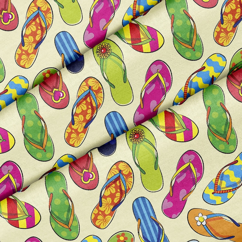 Flip Flops Fabric - Etsy
