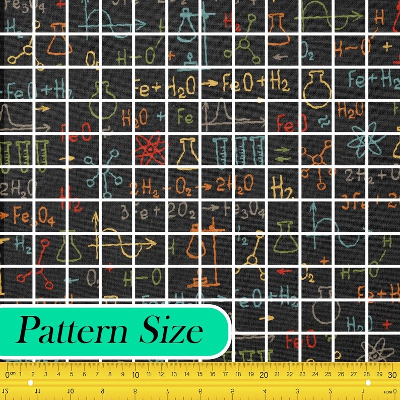 Chemistry Formulas Theme Fabric, Premium Quality Fabric - for Quilting ...