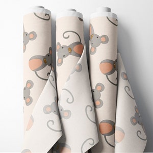Cute Little Mouse Theme Fabric, Premium Quality Fabric - for Quilting ...