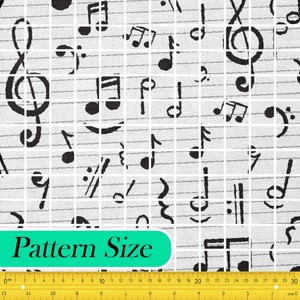 Music Notes Theme Fabric, Premium Quality Fabric - for Quilting, DIY ...