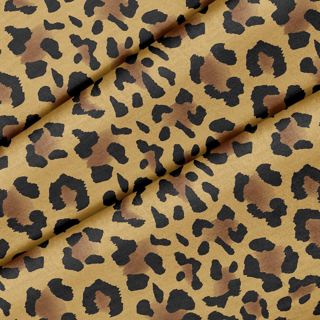 Leopard Print Pattern Theme Fabric, Premium Quality Fabric - for ...