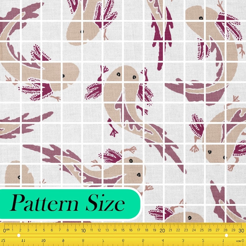 Axolotl Fish Theme Fabric, Premium Quality Fabric - for Quilting, DIY ...