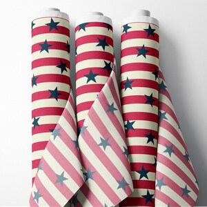 Stars and Stripes Theme Fabric, Premium Quality Fabric - for Quilting ...