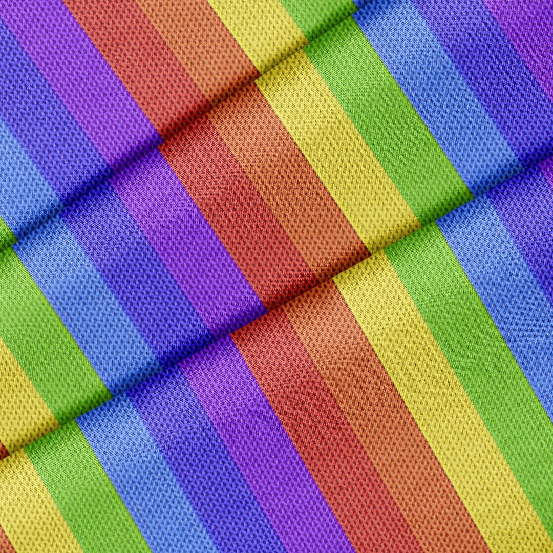 Knitted Rainbow Theme Fabric, Premium Quality Fabric - for Quilting ...