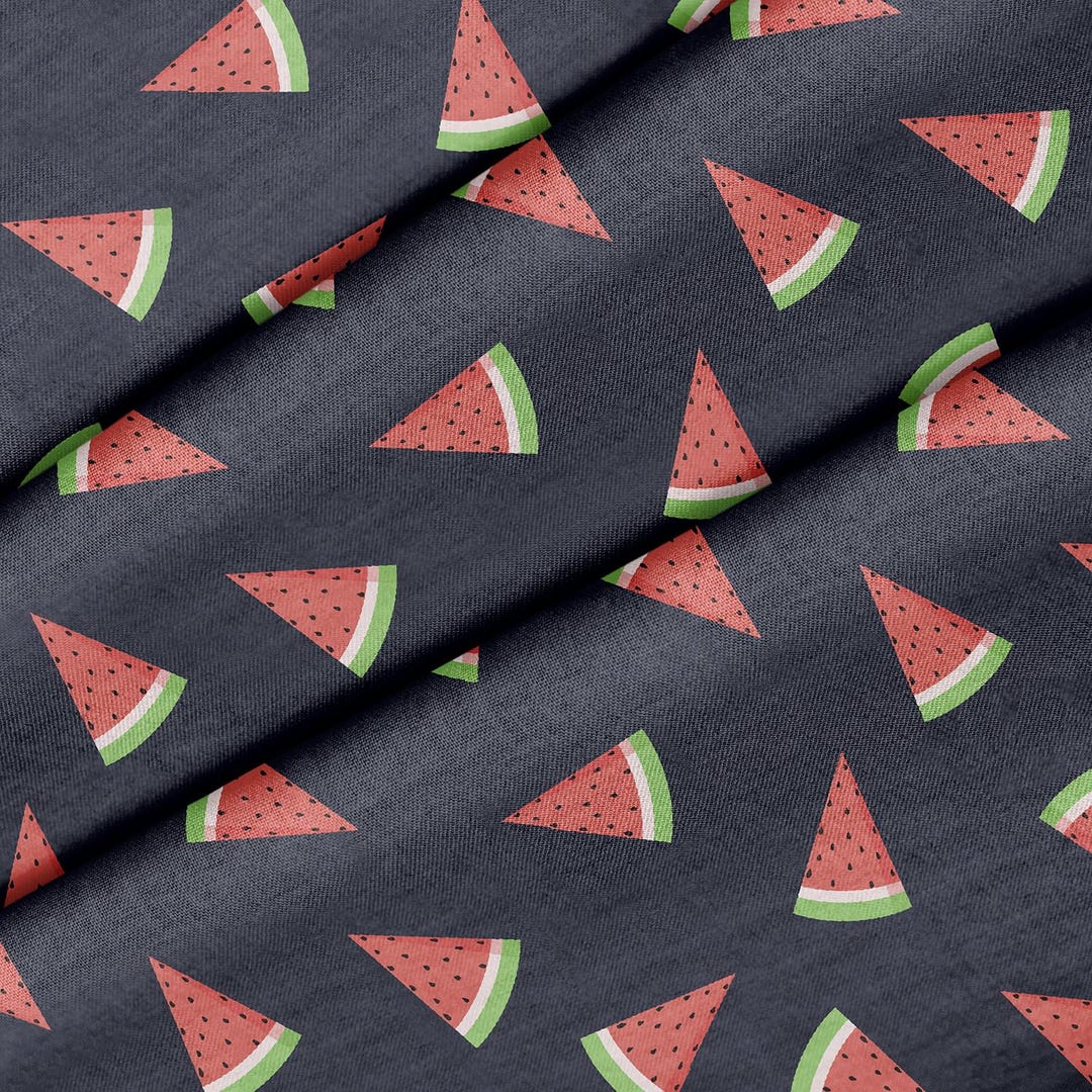 Watermelon Slice Design Theme Fabric, Premium Quality Fabric - for ...