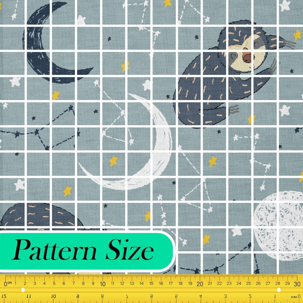 Big Dipper and Moon Theme Fabric, Premium Quality Fabric - for Quilting ...