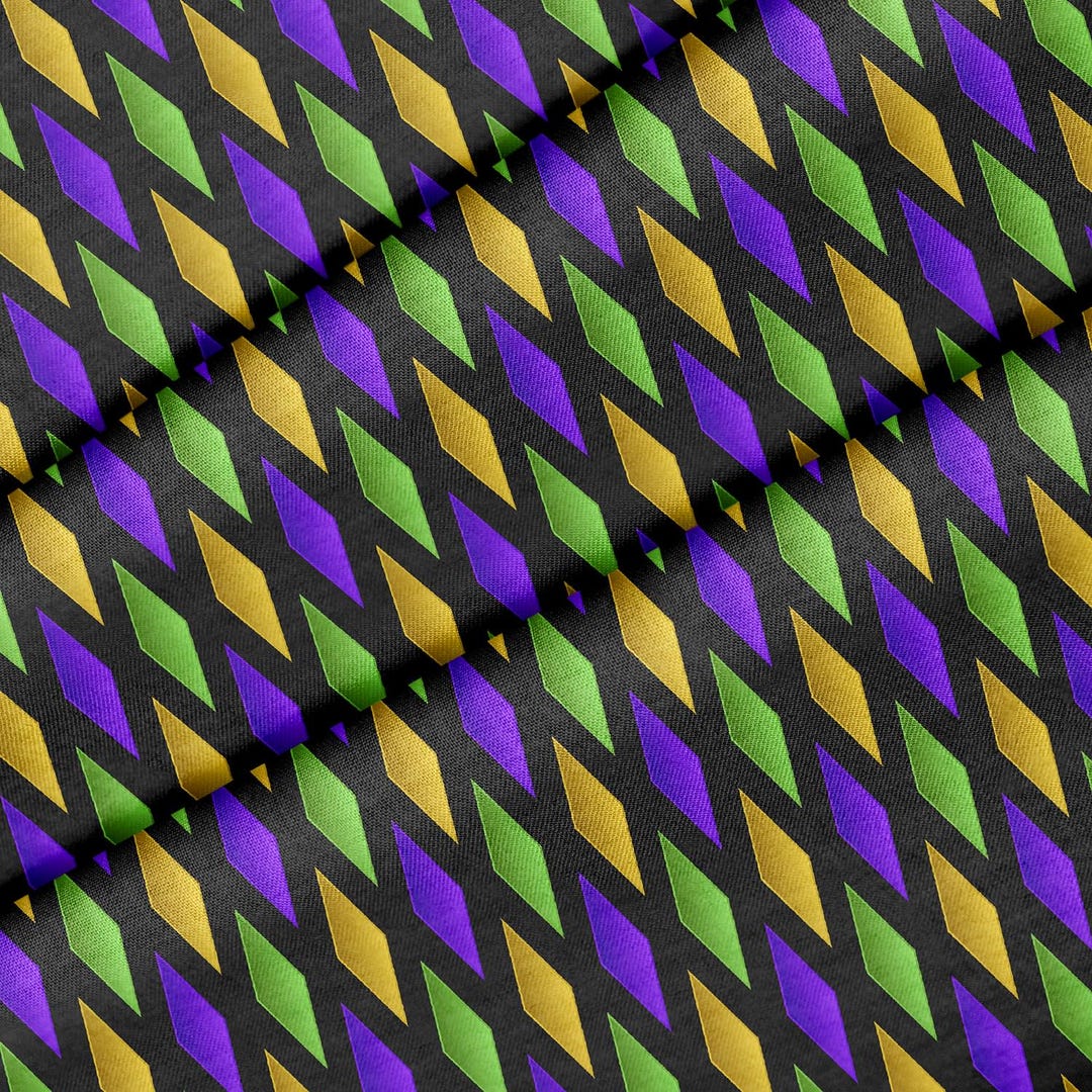 Traditional Mardi Gras Pattern Theme Fabric, Premium Quality Fabric ...