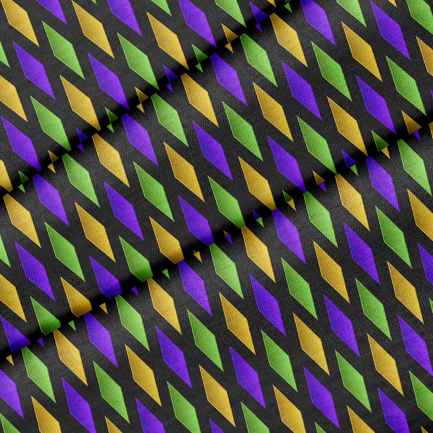 Traditional Mardi Gras Pattern Theme Fabric, Premium Quality Fabric ...