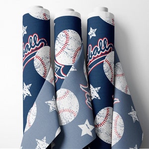 Baseball League Theme Fabric, Premium Quality Fabric - for Quilting ...