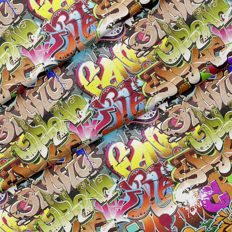 Graffiti Fabric - Etsy