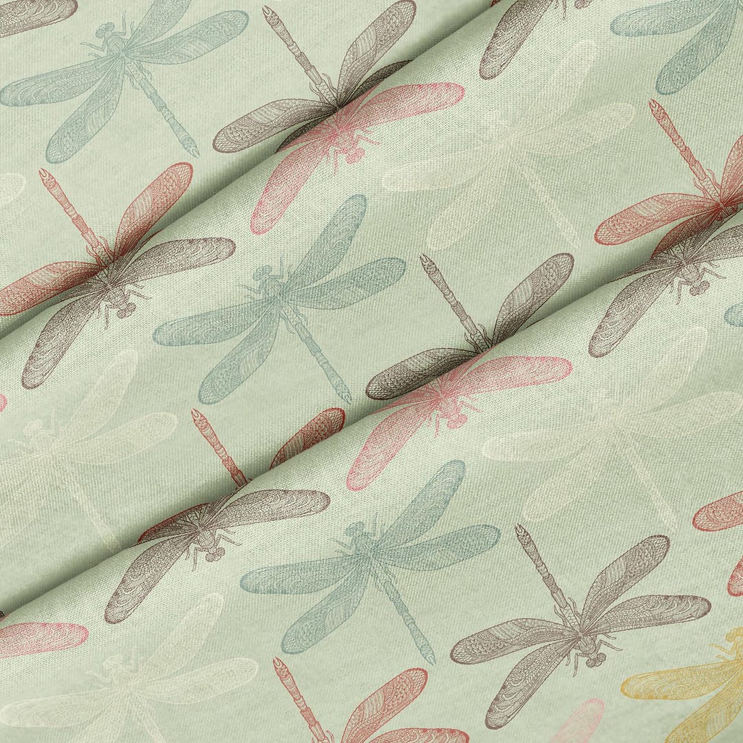 Pastel Dragonfly Design Theme Fabric, Premium Quality Fabric - for ...
