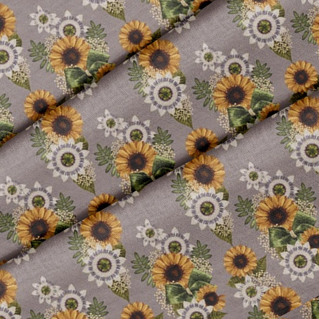 Beautiful Sunflower Theme Fabric, Premium Quality Fabric - for Quilting ...