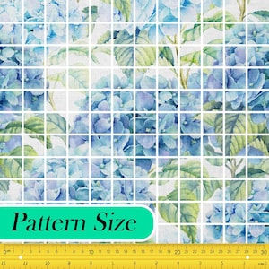 Watercolor Hydrangea Flower Theme Fabric, Premium Quality Fabric - for ...