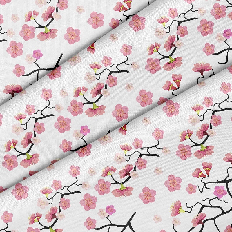 Cherry Blossom Fabric - Etsy