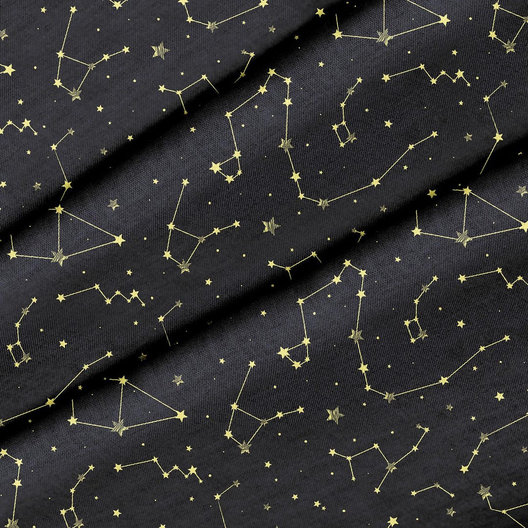 Constellation Stars Theme Fabric, Premium Quality Fabric - for Quilting ...