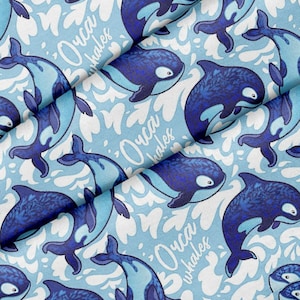 Killer Whale Shark Theme Fabric, Premium Quality Fabric - for Quilting ...