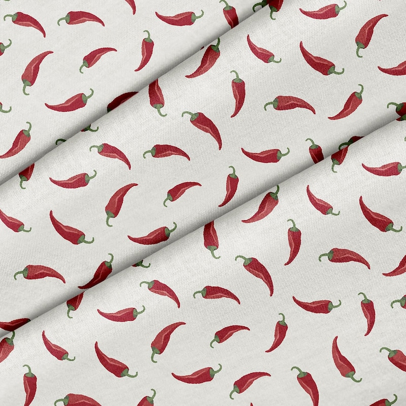 Red Pepper Canvas Fabric - Etsy UK