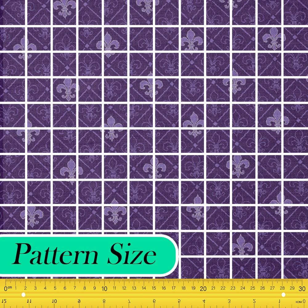Fleur De Lis Design Theme Fabric, Premium Quality Fabric - for Quilting ...