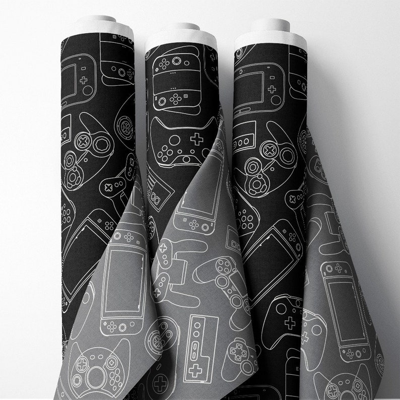 Video Game Console Theme Fabric, Premium Quality Fabric - for Quilting ...