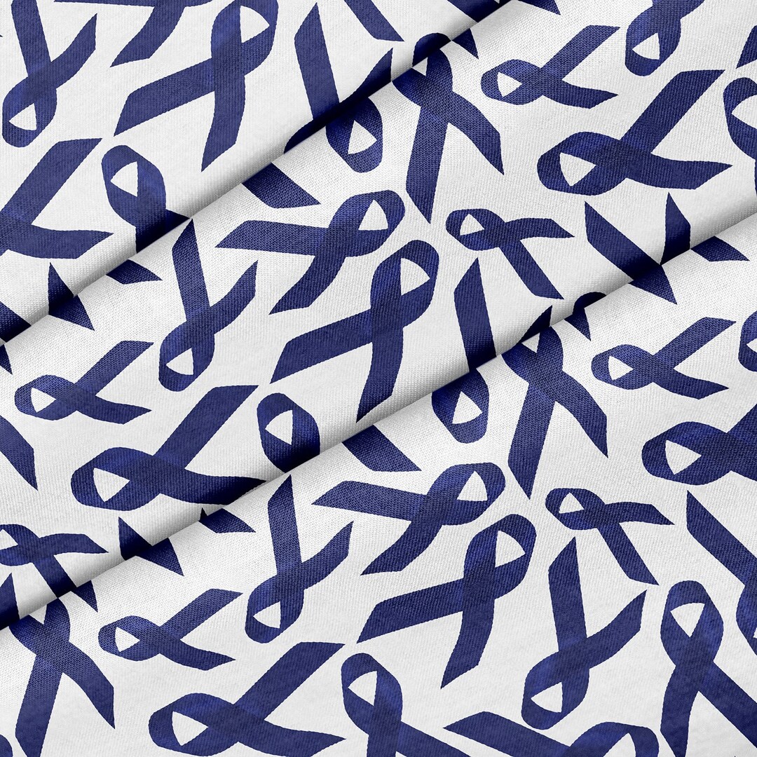 Color Cancer Ribbon Fabric, Premium Quality Fabric - for Quilting, DIY ...