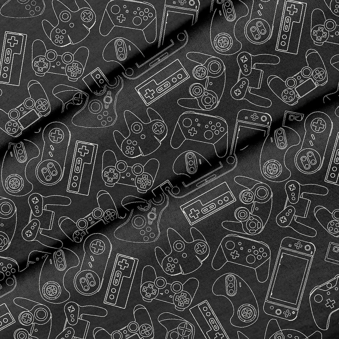 Video Game Console Theme Fabric, Premium Quality Fabric - for Quilting ...