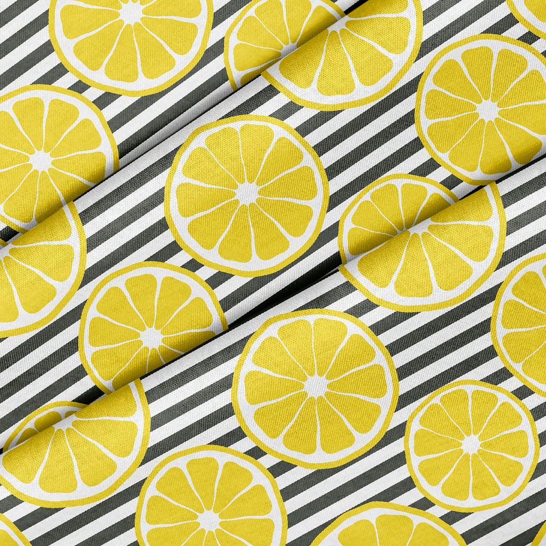 Lemon Slices Theme Fabric, Premium Quality Fabric - for Quilting, DIY ...