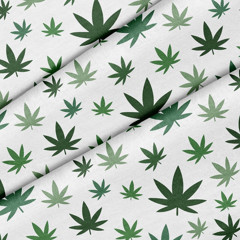 Marijuana Leaf Theme Fabric, Premium Quality Fabric for Quilting, DIY ...