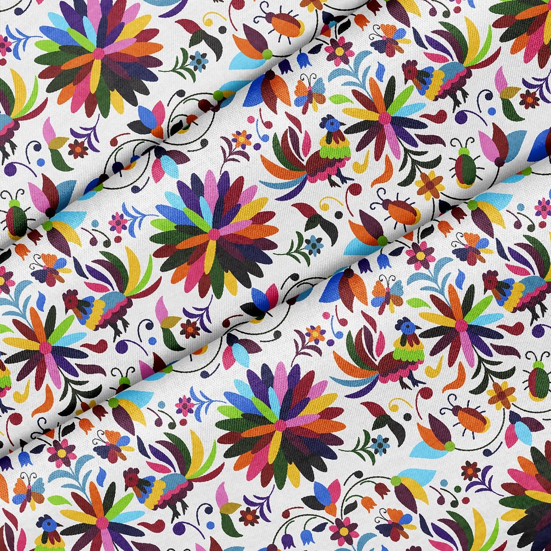 Mexican Otomi Theme Fabric, Premium Quality Fabric - for Quilting, DIY ...