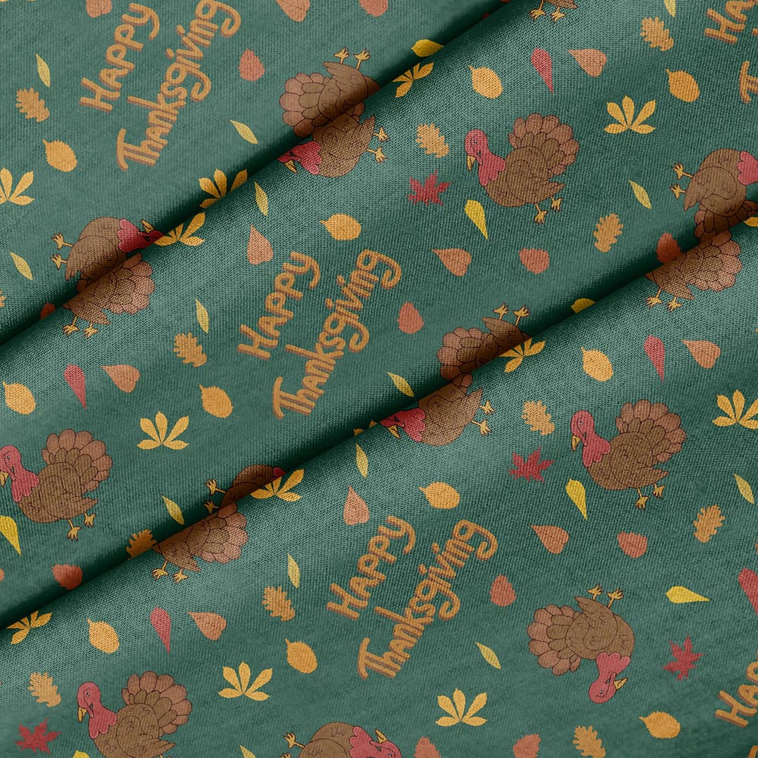 Thanksgiving Turkey Theme Fabric, Premium Quality Fabric - for Quilting ...