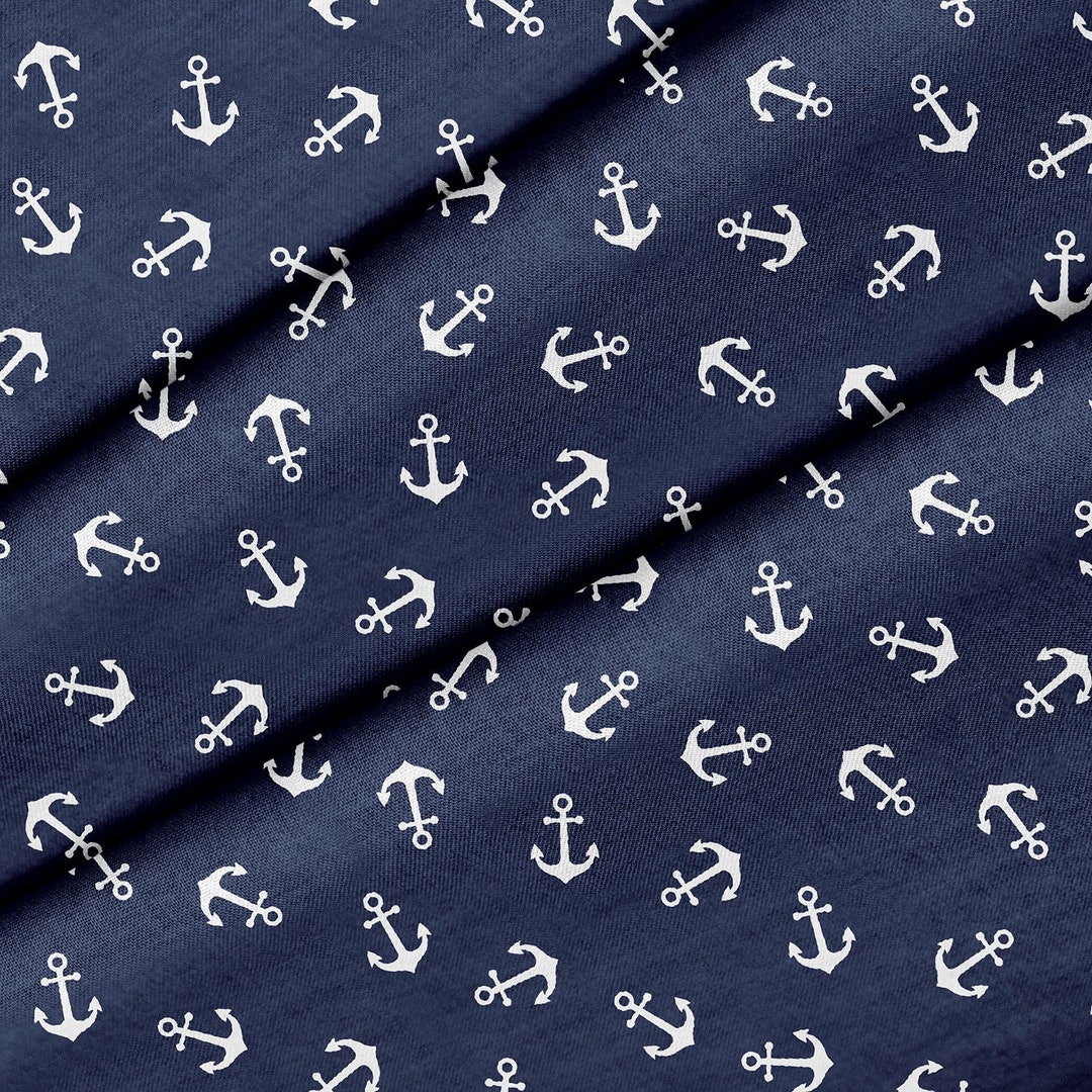 Cool Anchor Theme Fabric, Premium Quality Fabric - for Quilting, DIY ...