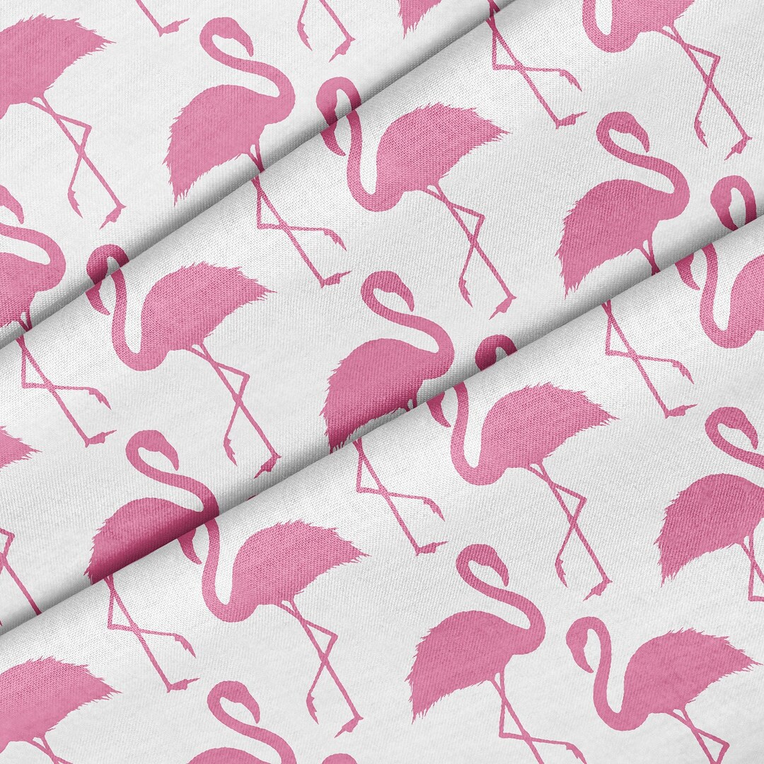 Pink Flamingo Theme Fabric, Premium Quality Fabric - for Quilting, DIY ...