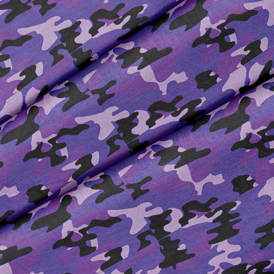 Purple Camouflage Pattern Theme Fabric, Premium Quality Fabric - for ...