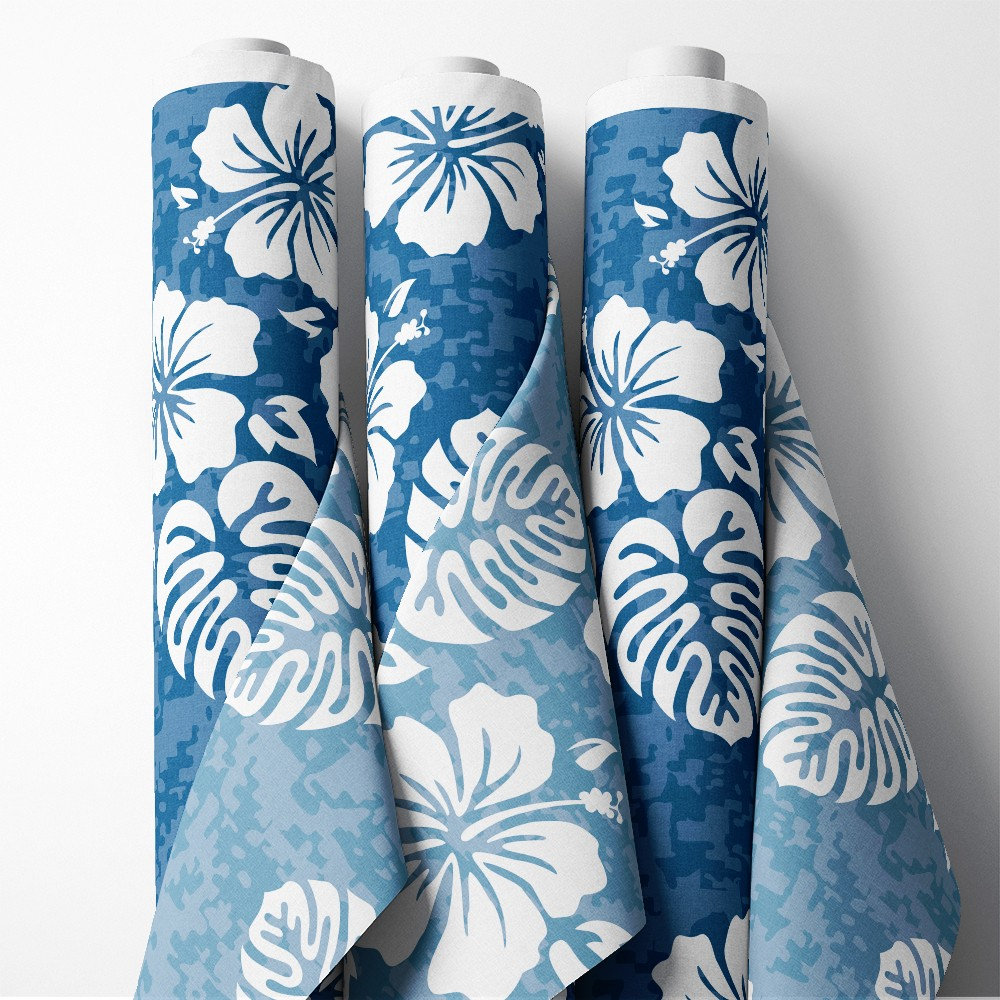 Hawaiian Flowers Aloha Theme Fabric, Premium Quality Fabric for ...