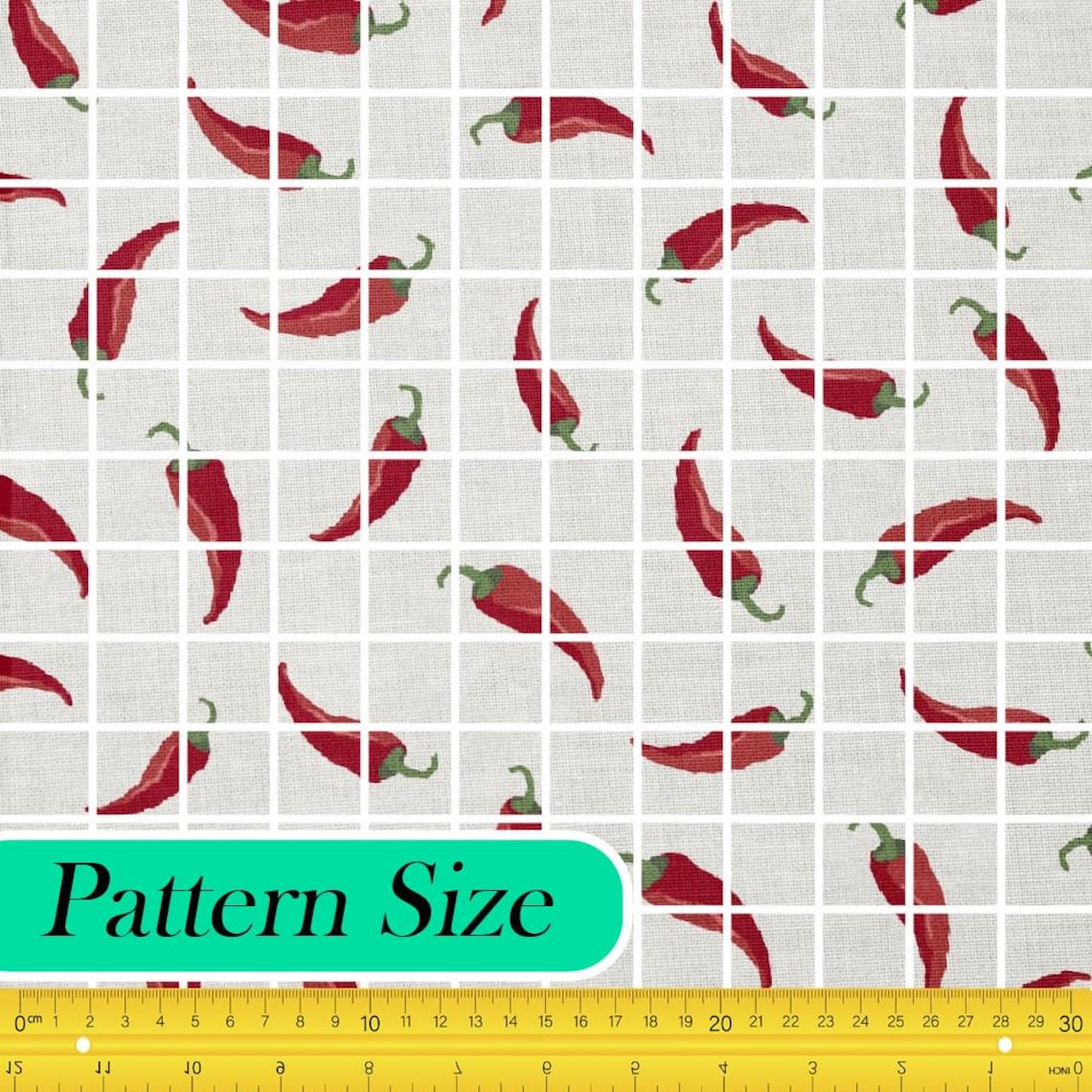 Spicy Chili Pepper Theme Fabric, Premium Quality Fabric - for Quilting ...