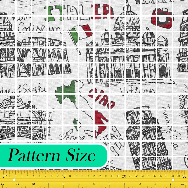 Italy Landmarks Theme Fabric, Premium Quality Fabric - for Quilting ...