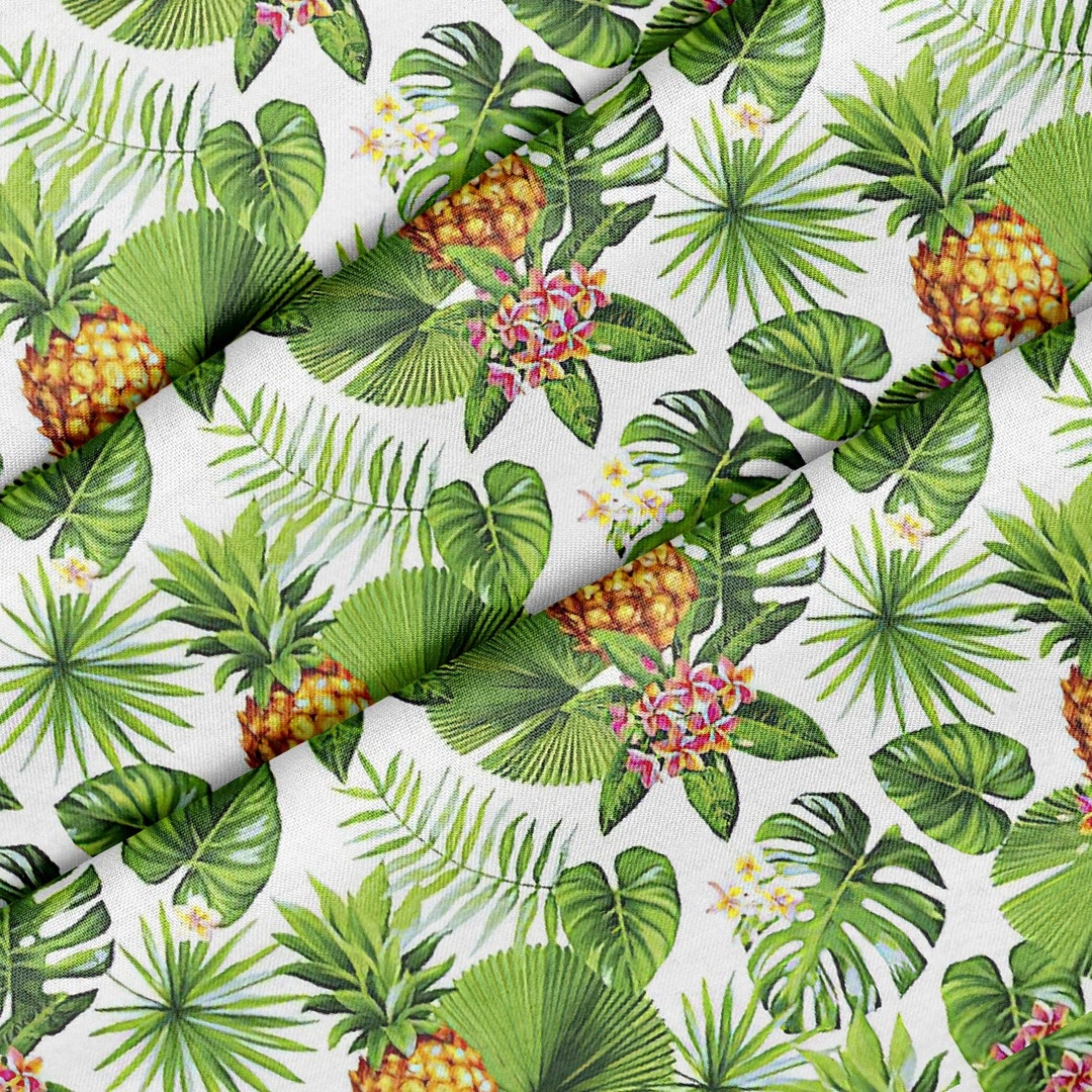 Tropical Pineapple Theme Fabric, Premium Quality Fabric - for Quilting ...