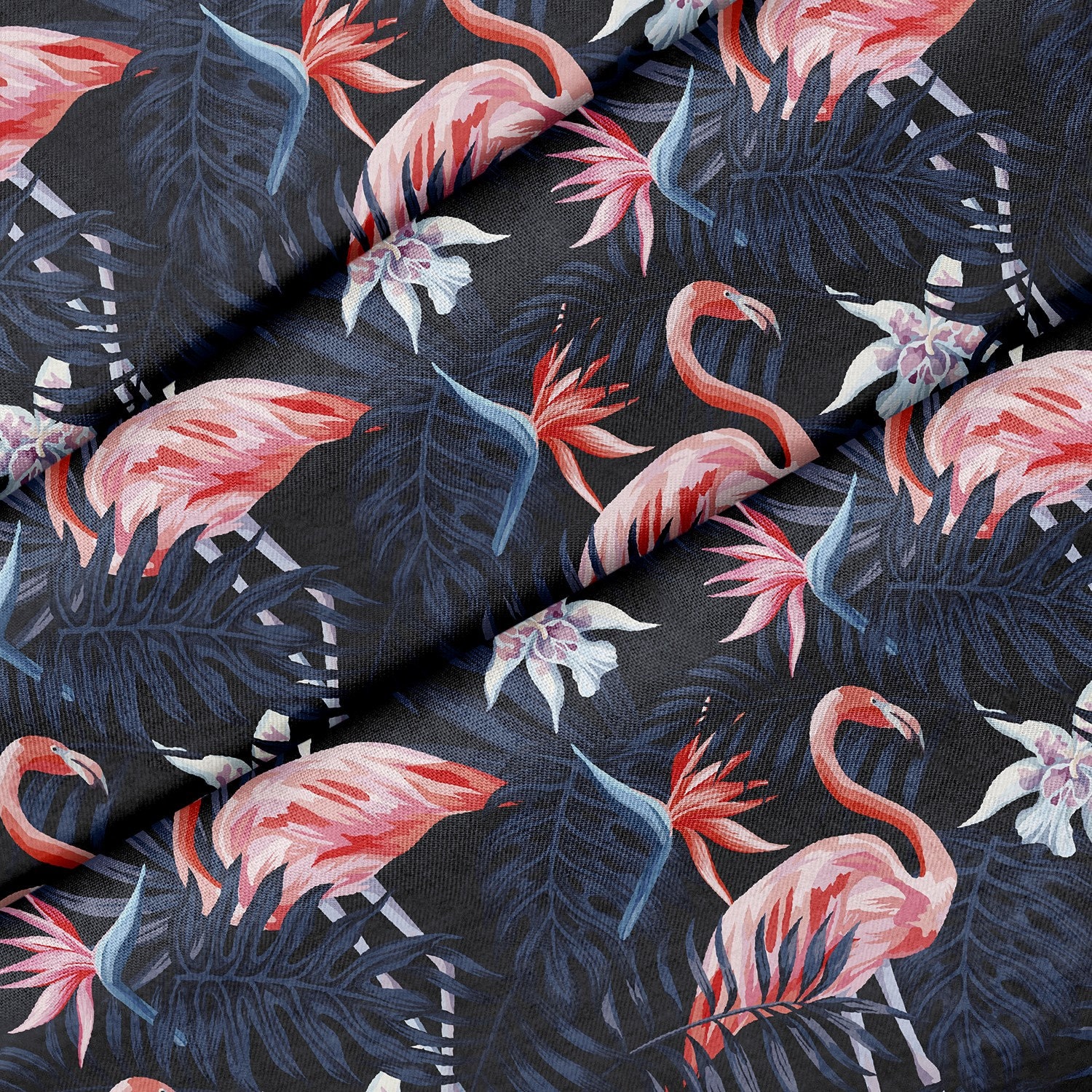 Pink Flamingo Theme Fabric, Premium Quality Fabric - for Quilting, DIY ...