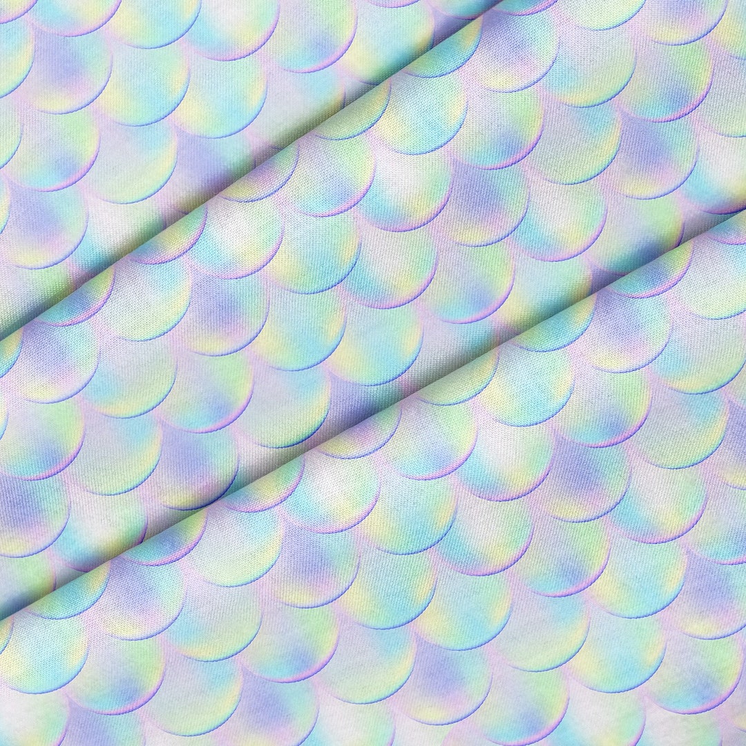 Mermaid Scale Theme Fabric, Premium Quality Fabric - for Quilting, DIY ...