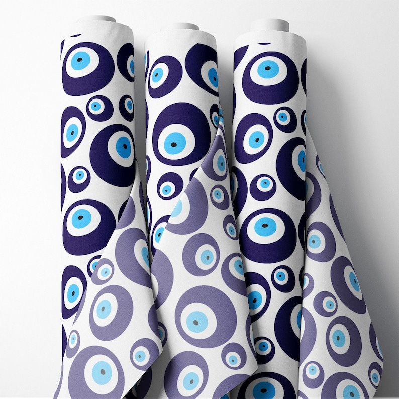 Turkish Eye Theme Fabric, Premium Quality Fabric - for Quilting, DIY ...
